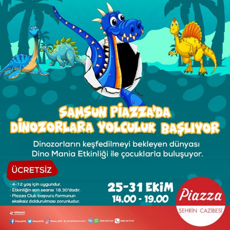 Dino Mania Piazza AVM Samsun - AVM Etkinlikleri
